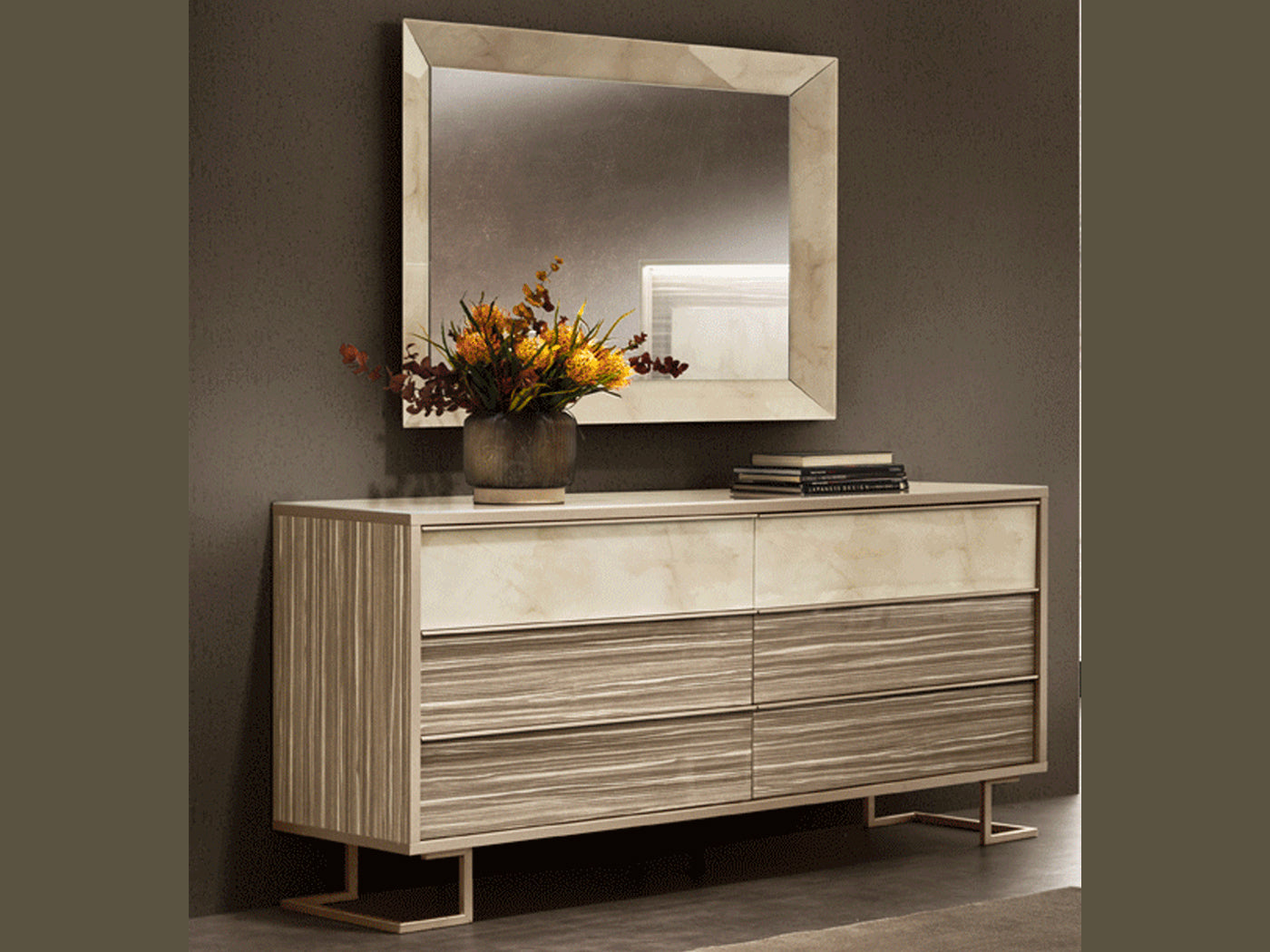 Luce 64" Wide Dresser With Mirror – Istanbul Furniture - Home of Unique Turkish Furniture