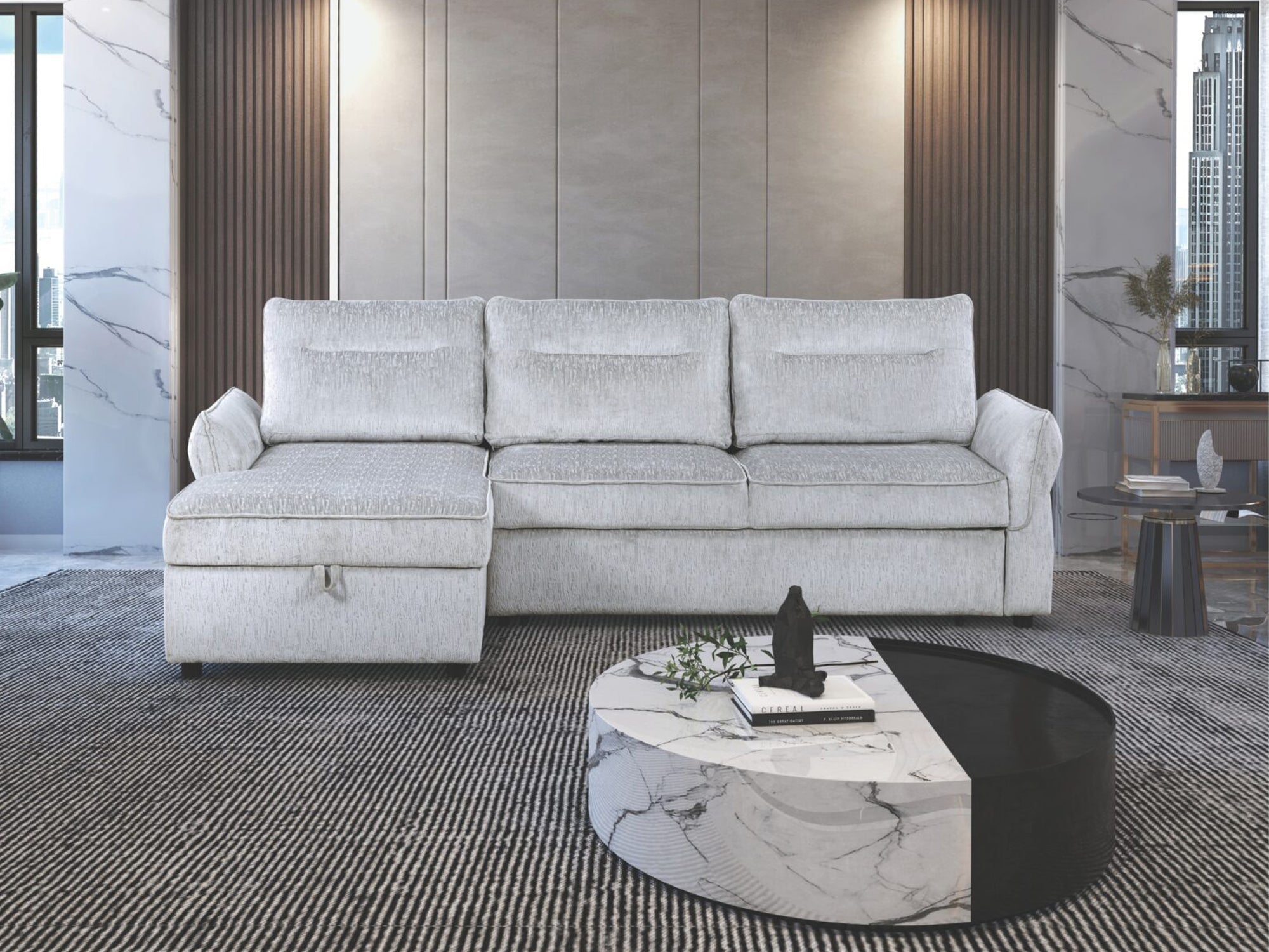 U0301 103.2" Wide Convertible Sectional – Istanbul Furniture - Home of Unique Turkish Furniture