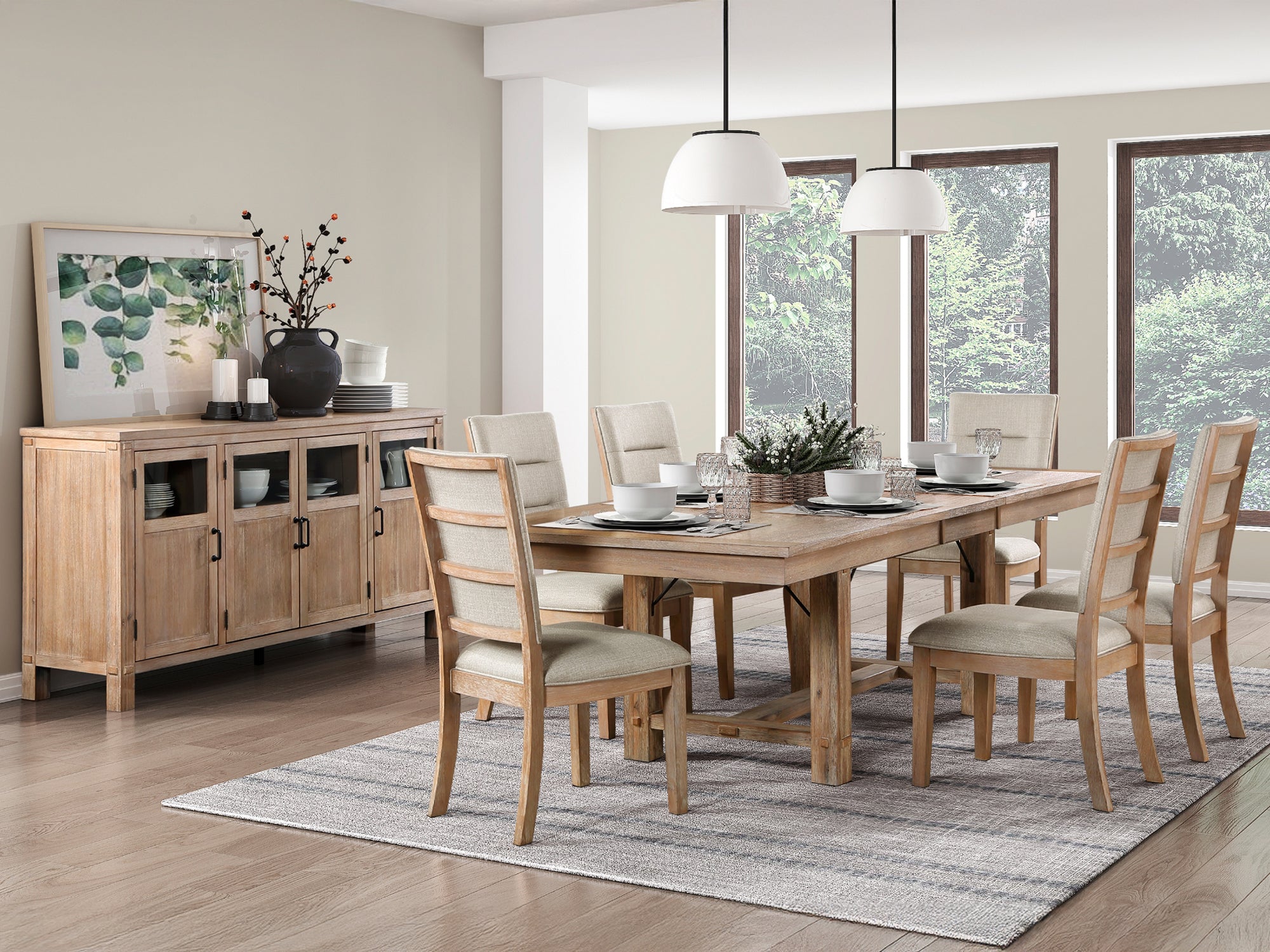 Aberdeen 5848 6-8 Person Dining Room Set – Istanbul Furniture - Home of ...