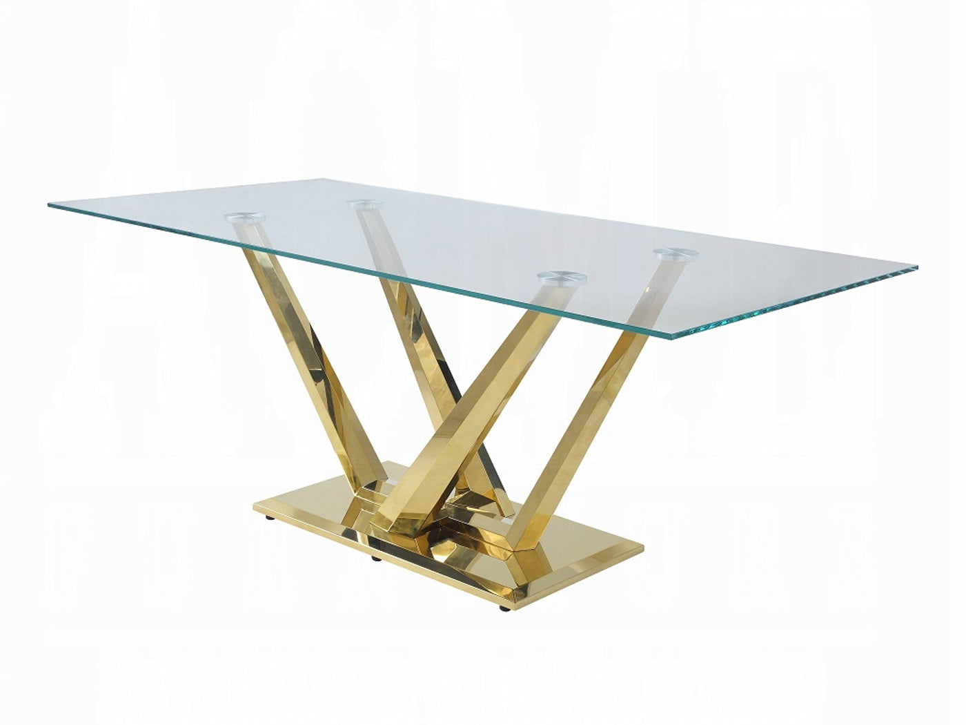 Barnard 79" Wide Tempered Glass Top Dining Table – Istanbul Furniture ...