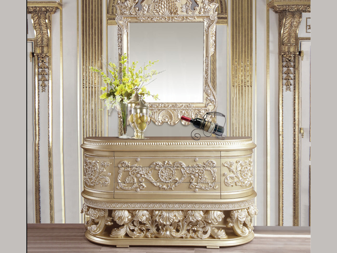 Vatican 73" Wide 3 Drawer 2 Door Dresser With Mirror – Istanbul ...