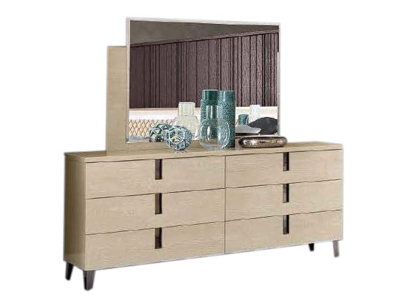 Ambra 68" Wide 6 Drawer Dresser With Mirror – Istanbul Furniture - Home ...
