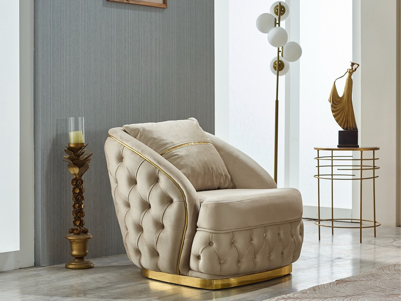 Arizona 28" Wide Tufted Armchair – Istanbul Furniture - Home of Unique ...