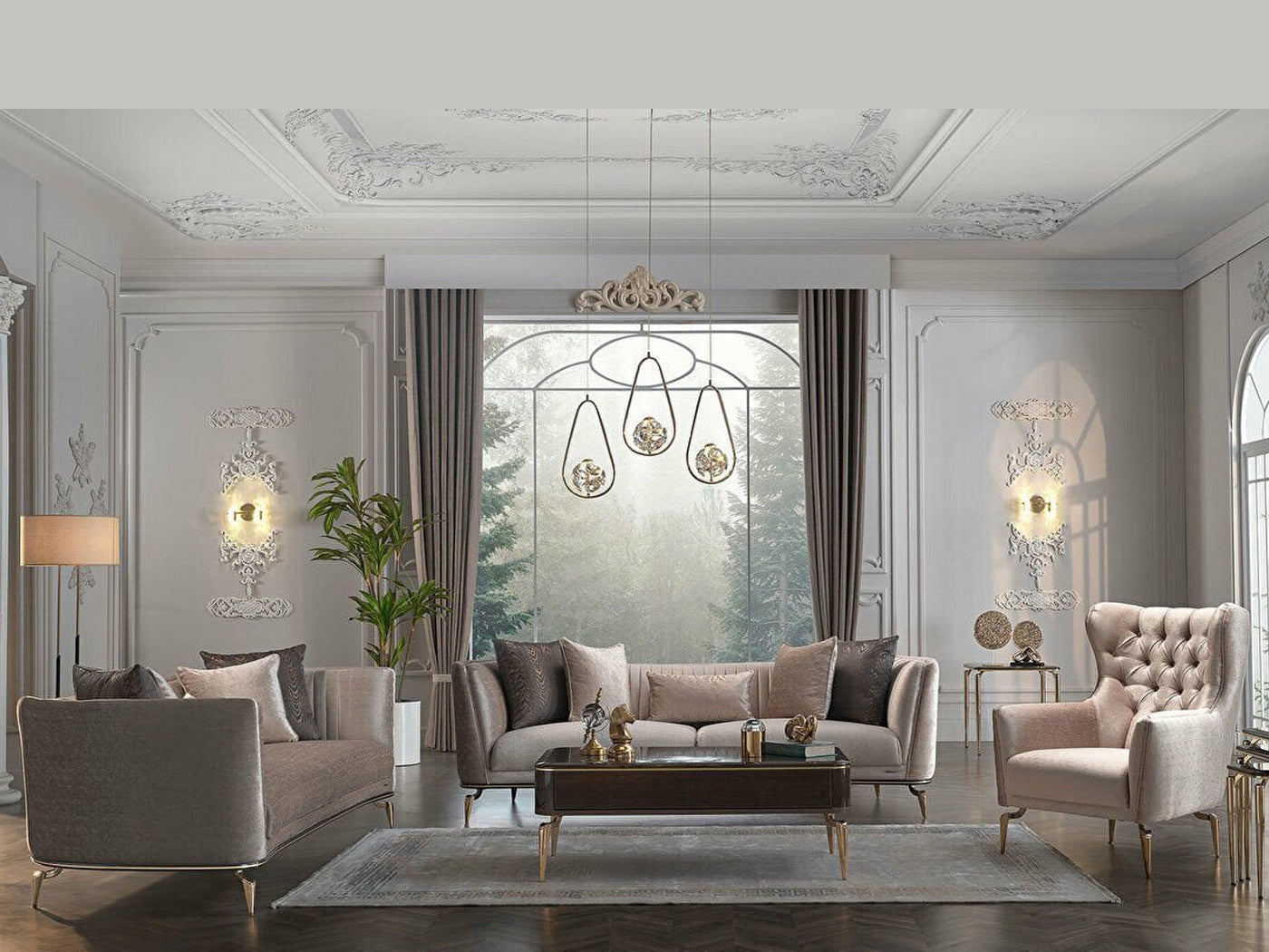 Plaza Living Room Set – Istanbul Furniture - Home of Unique Turkish ...