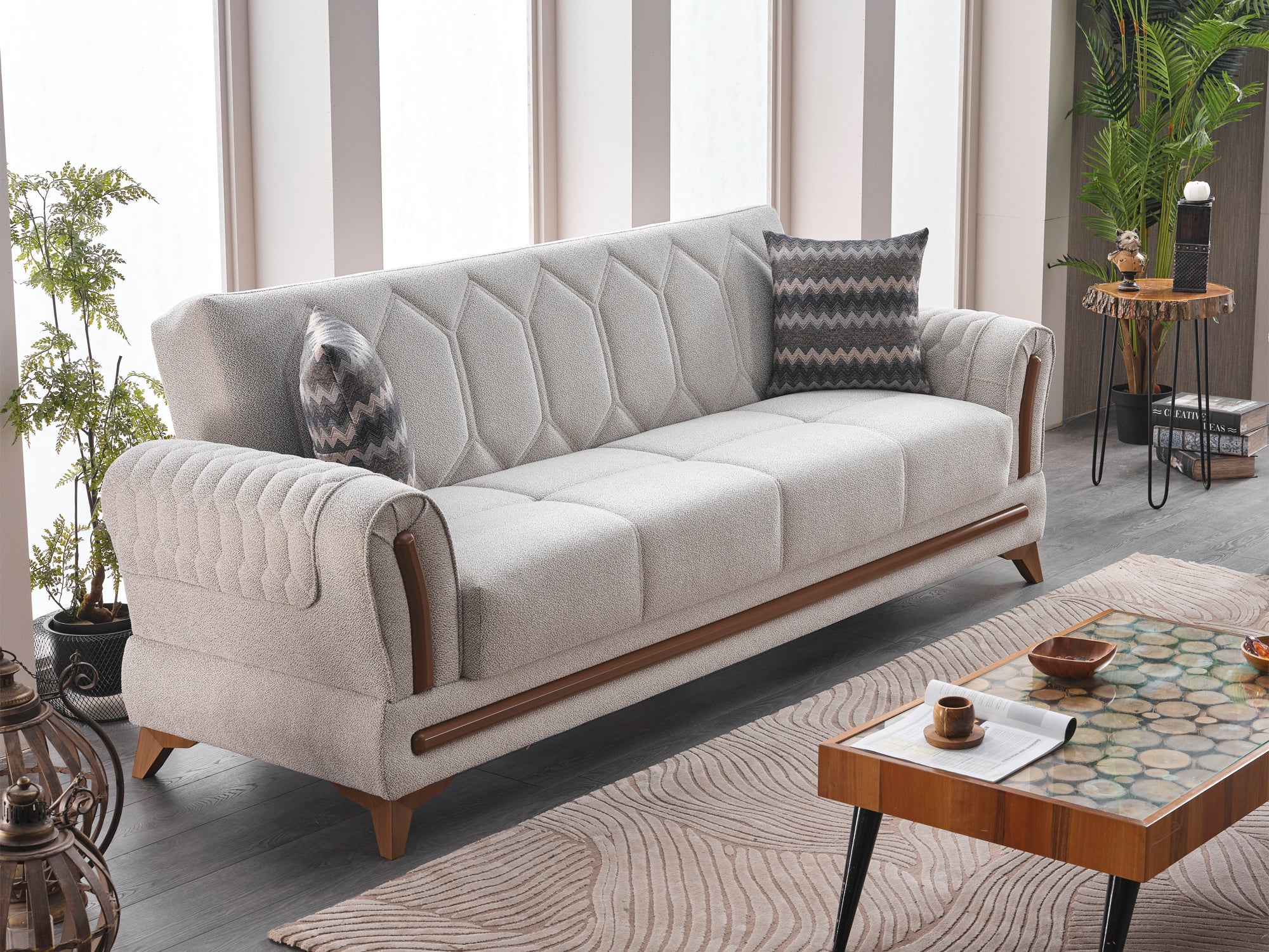 Bodrum 94" Wide Convertible Sofa – Istanbul Furniture - Home of Unique ...