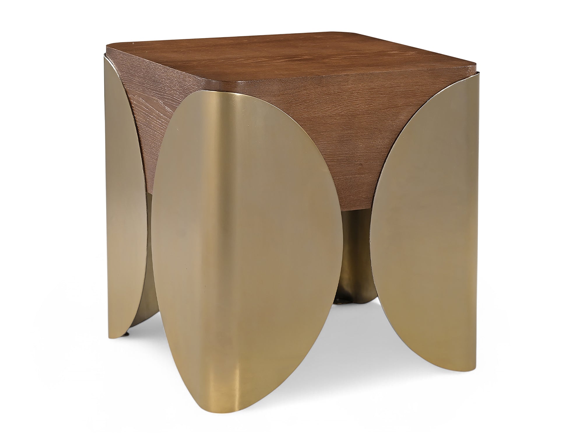 Cazari 22" Tall Oak Wood And Iron End / Side Table – Istanbul Furniture ...