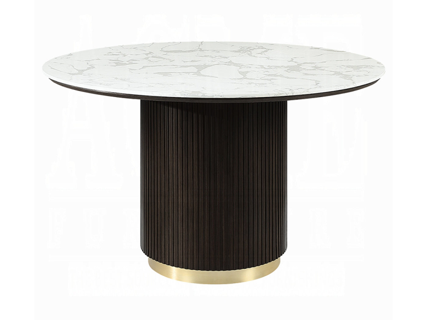 Clayten 52" Wide Artificial Marble Top Round Dining Table – Istanbul ...