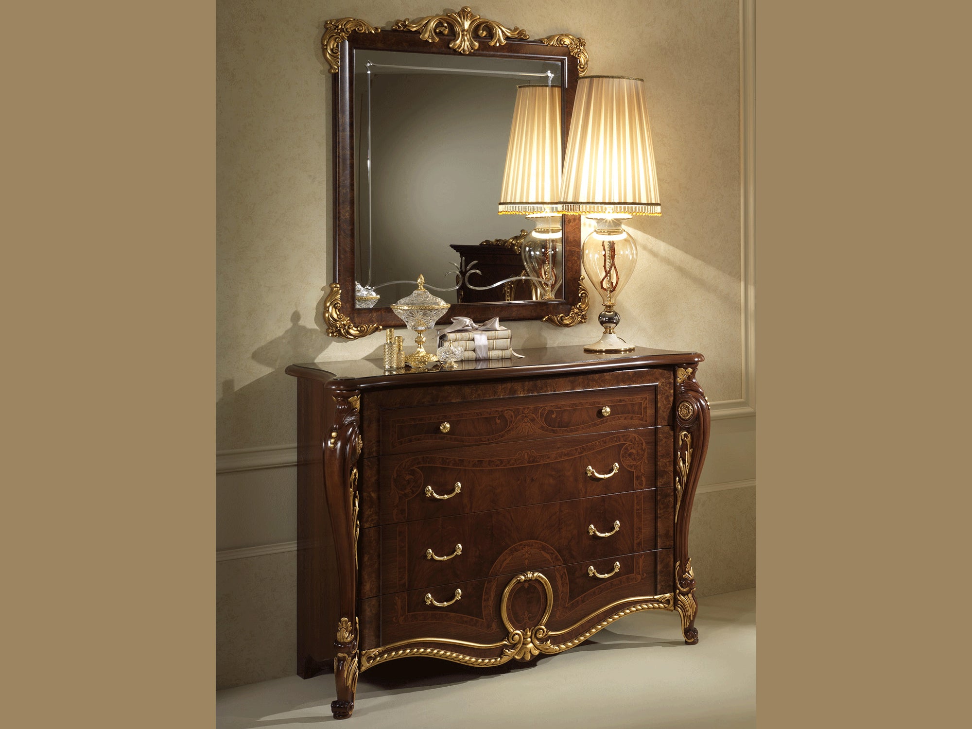Donatello 52" Wide 4 Drawer Dresser With Mirror – Istanbul Furniture ...