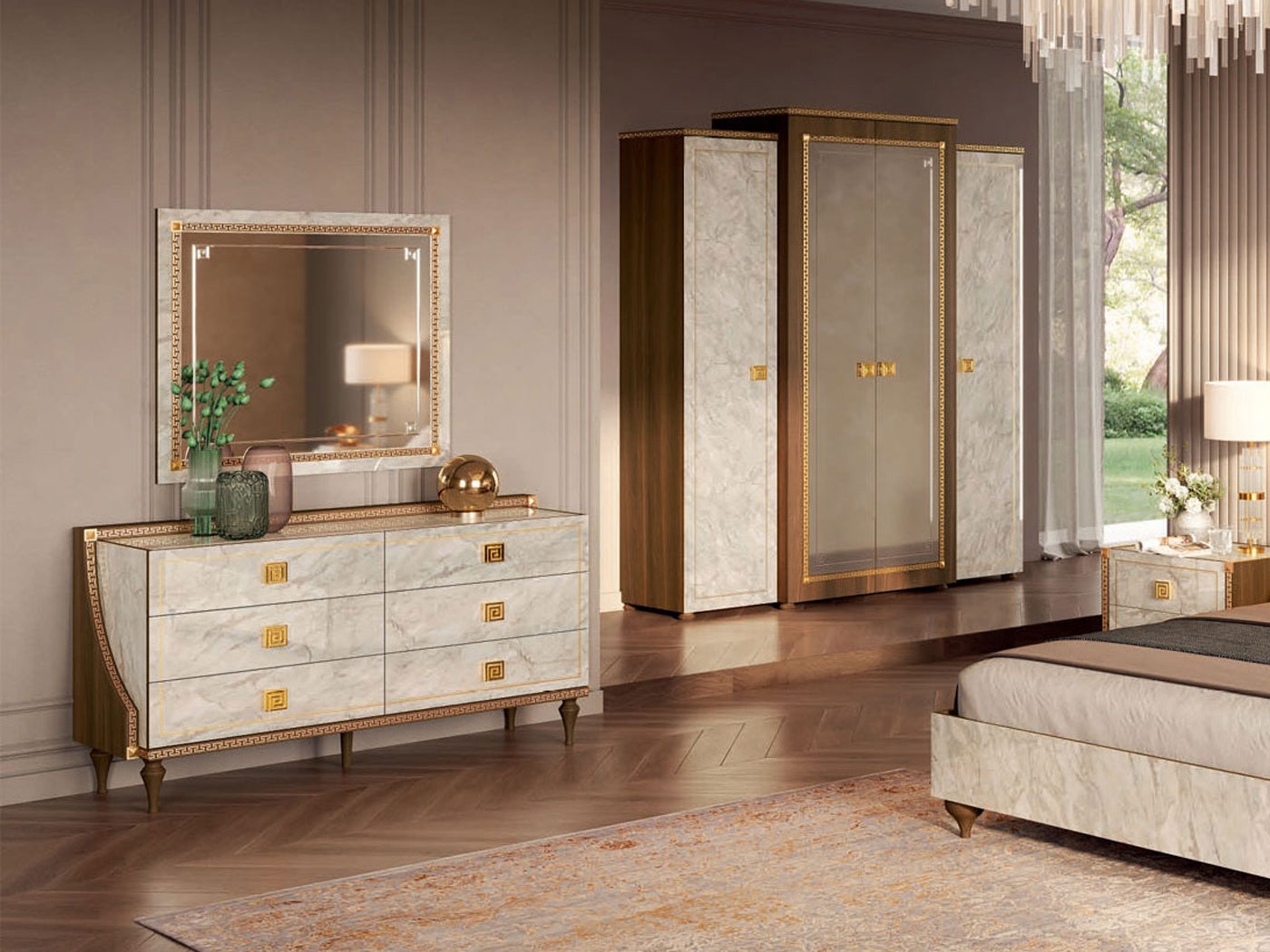Romantica 67.3" Wide 6 Drawer Dresser With Mirror – Istanbul Furniture ...