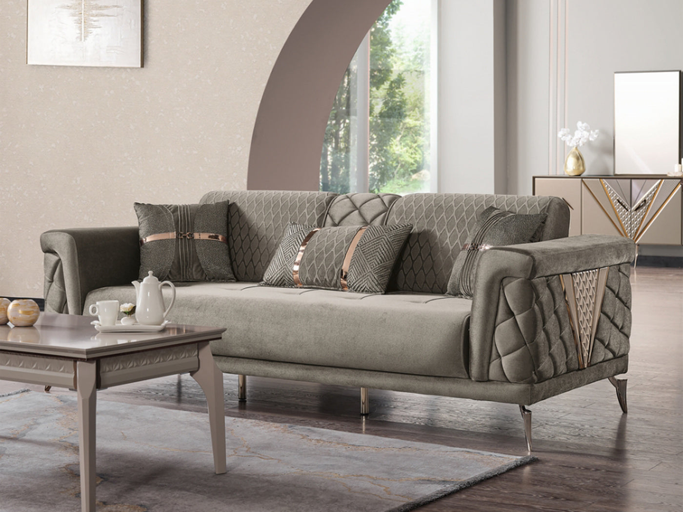 Sultan Elif 91" Wide Extendable Sofa – Istanbul Furniture - Home of ...