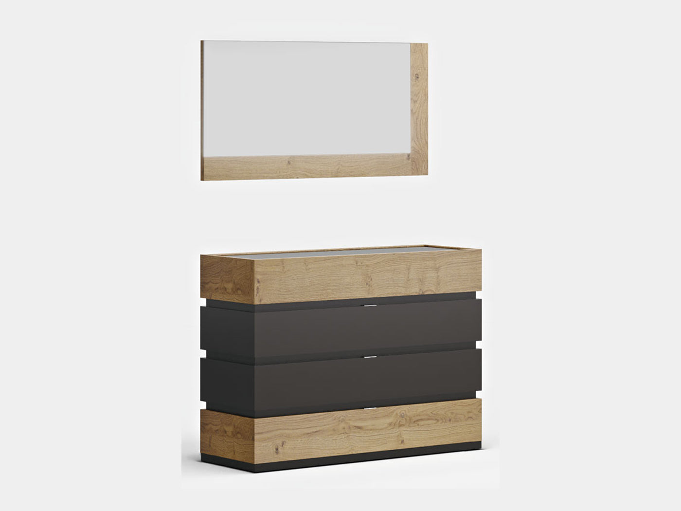 Maya Es 47" Wide 4 Drawer Dresser With Mirror – Istanbul Furniture ...