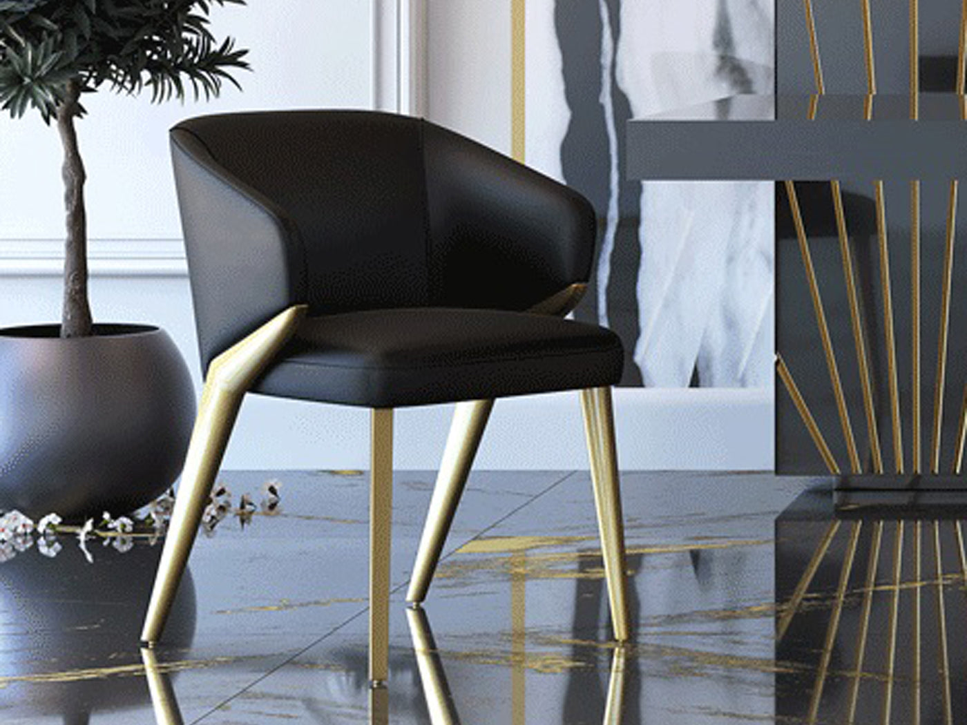 Oro 23" Wide Dining Chair – Istanbul Furniture - Home of Unique Turkish ...