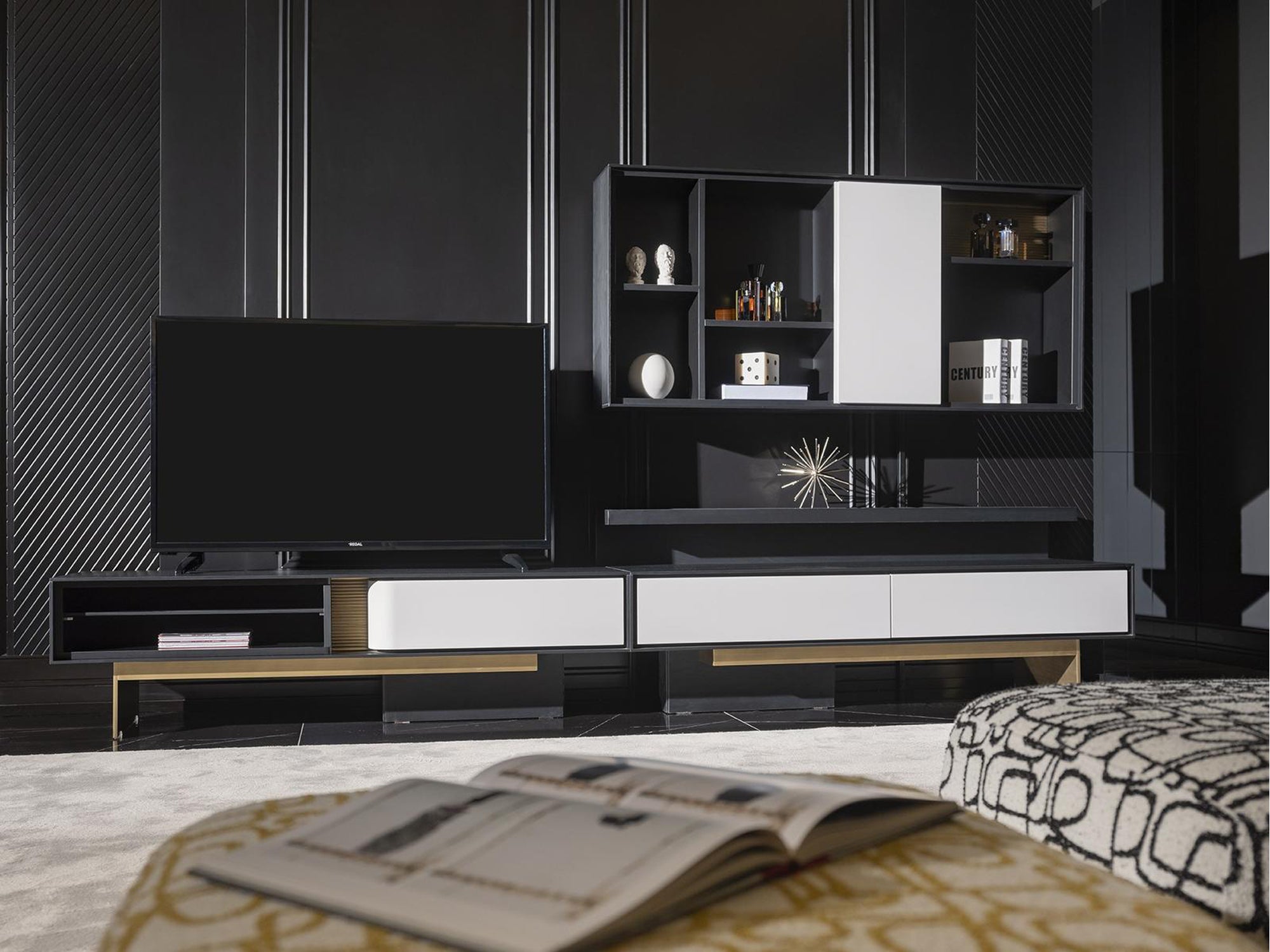 Etro 118" Wide TV Stand – Istanbul Furniture - Home of Unique Turkish ...