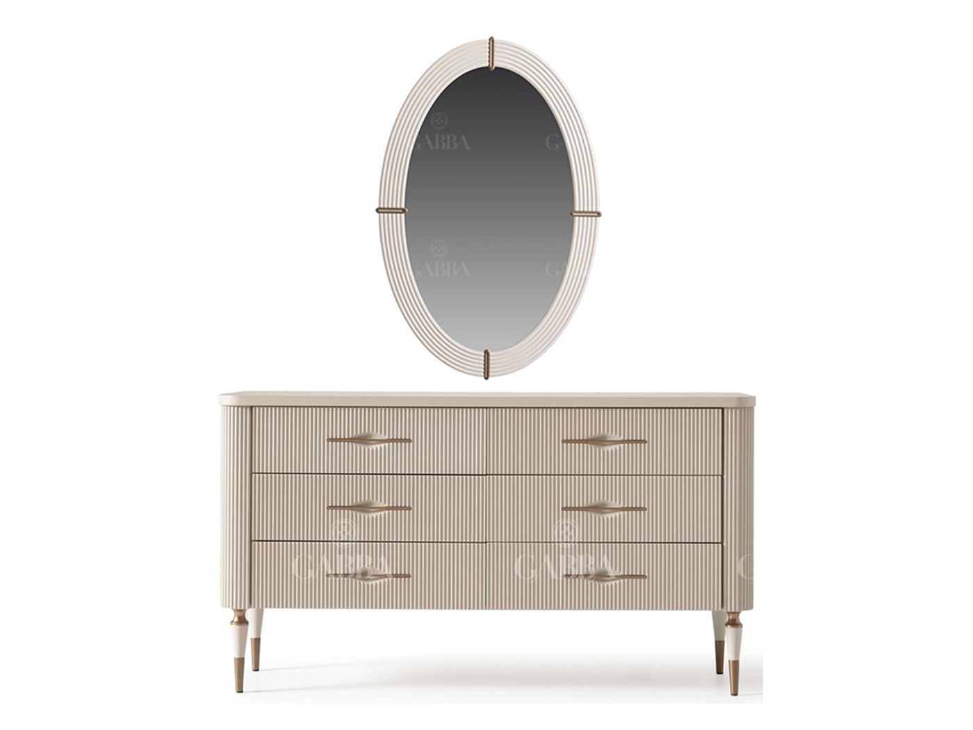 Ecrue 63" Wide 6 Drawer Dresser With Mirror – Istanbul Furniture - Home ...