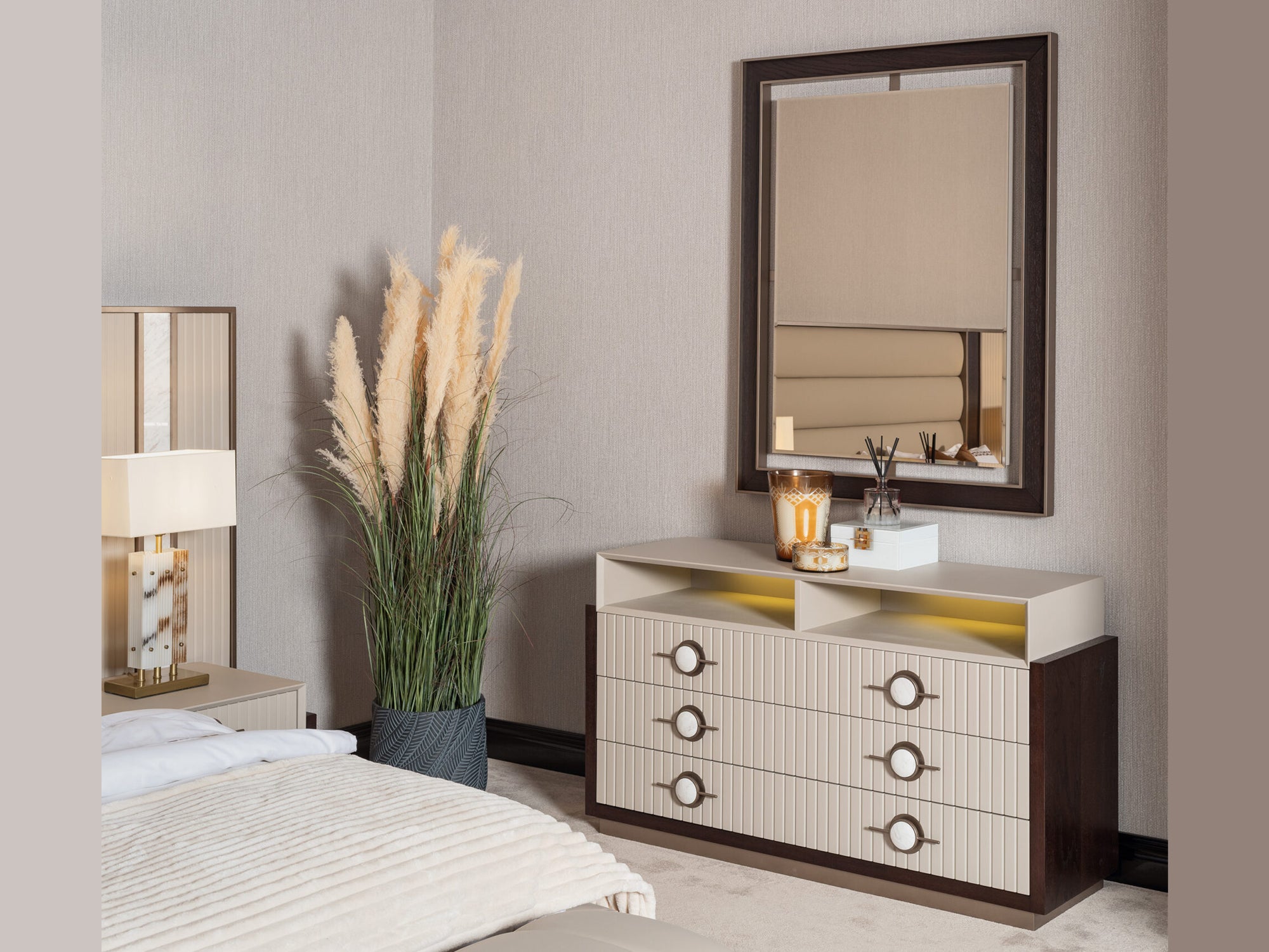 Galante 55" Wide Dresser With Mirror – Istanbul Furniture - Home of ...