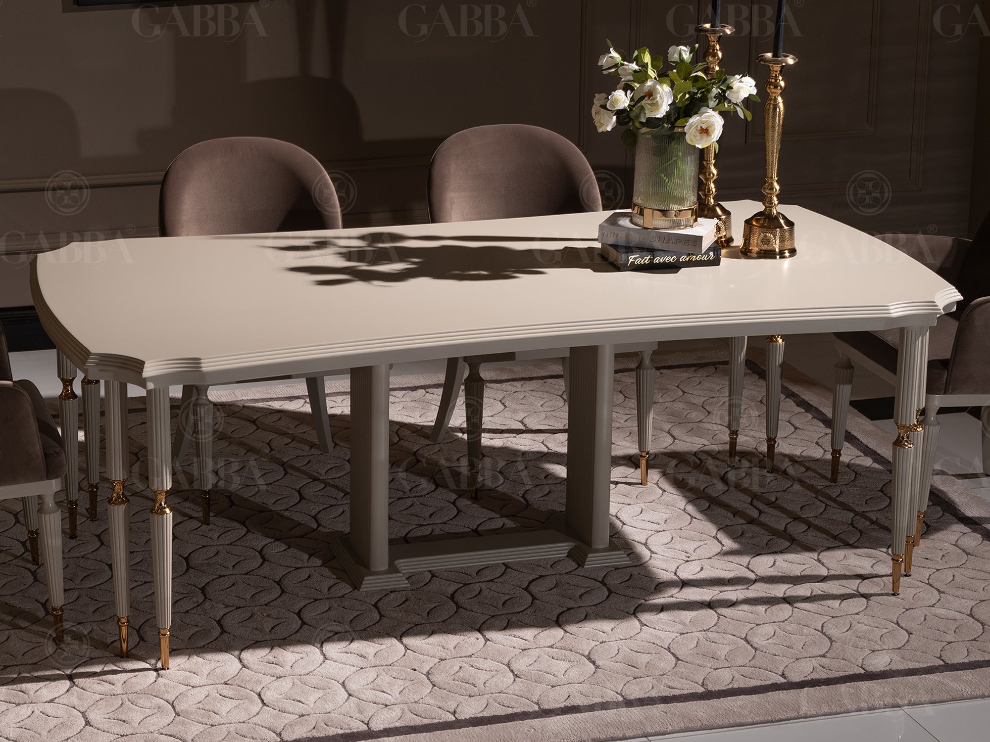 Monacoba 87" Wide Dining Table – Istanbul Furniture - Home of Unique ...