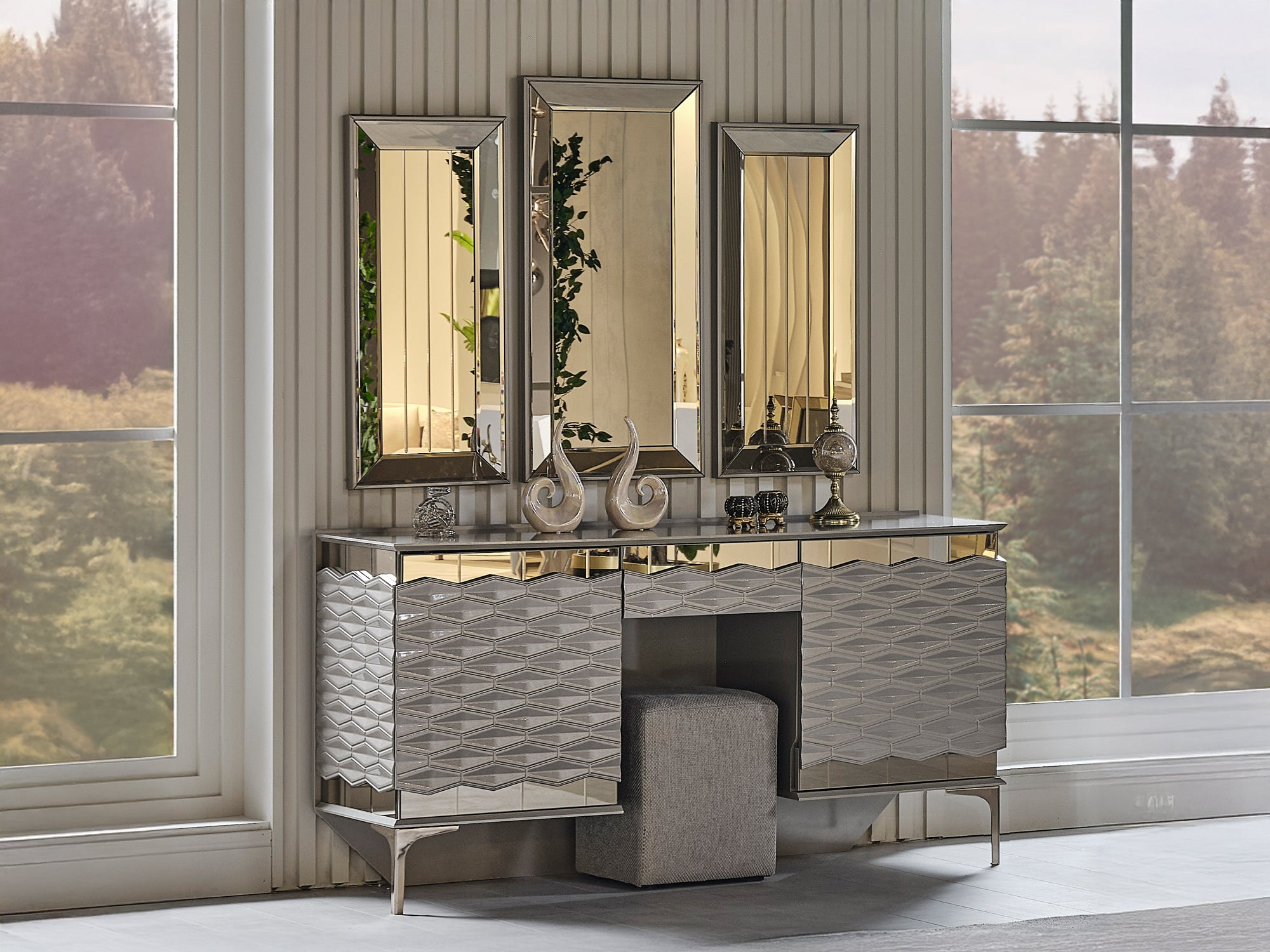Gokce 62" Wide 2 Door & 1 Drawer Dresser With Mirror – Istanbul ...