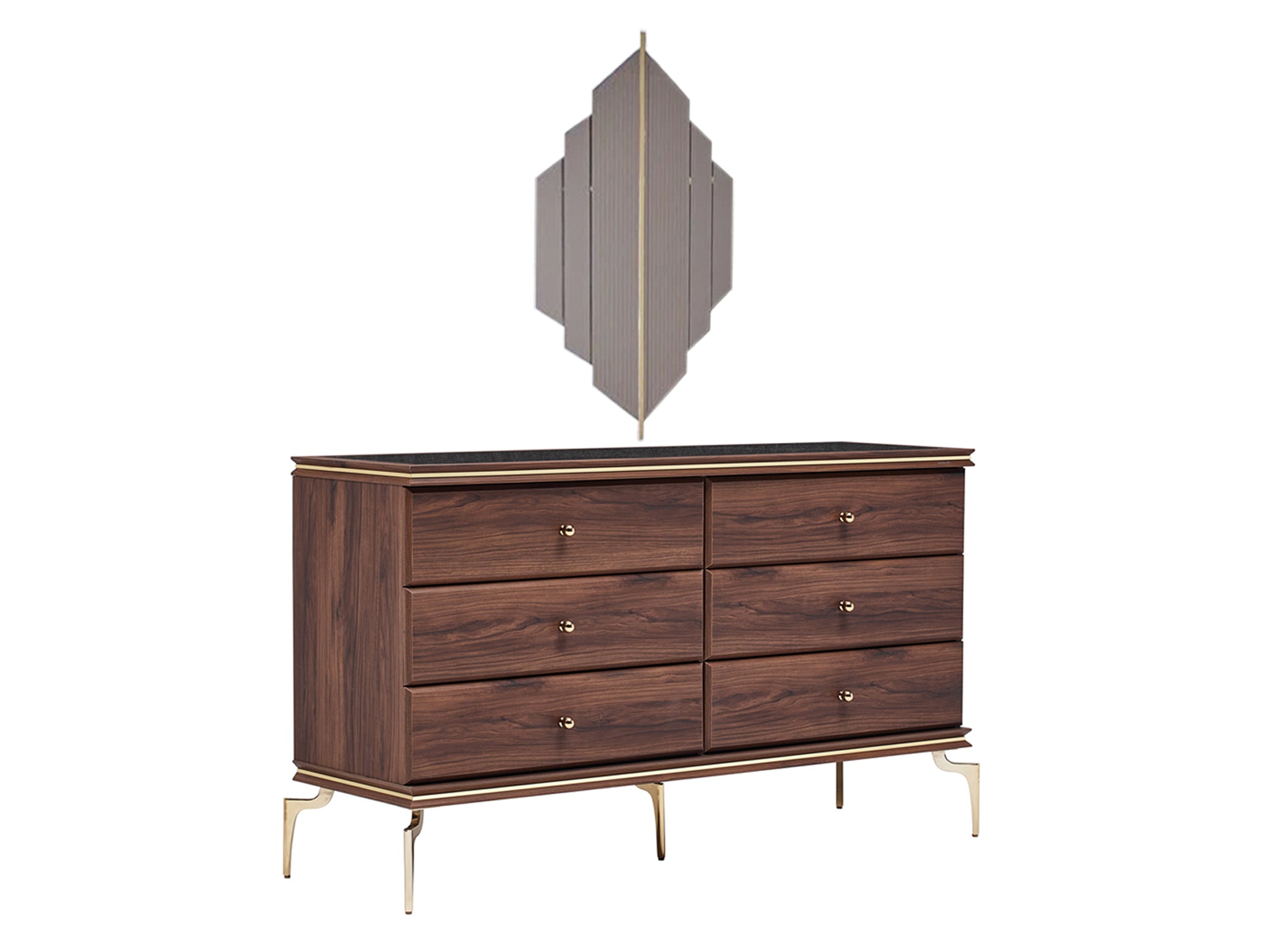 Montego 61.4" Wide 6 Drawer Dresser – Istanbul Furniture - Home of ...