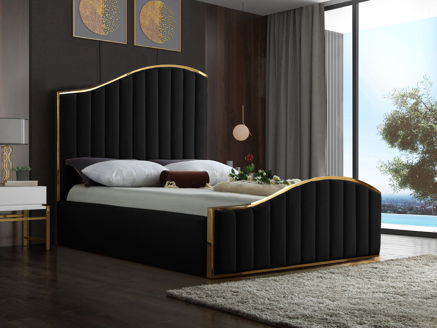Jolie Velvet Platform Bed – Istanbul Furniture - Home of Unique Turkish ...