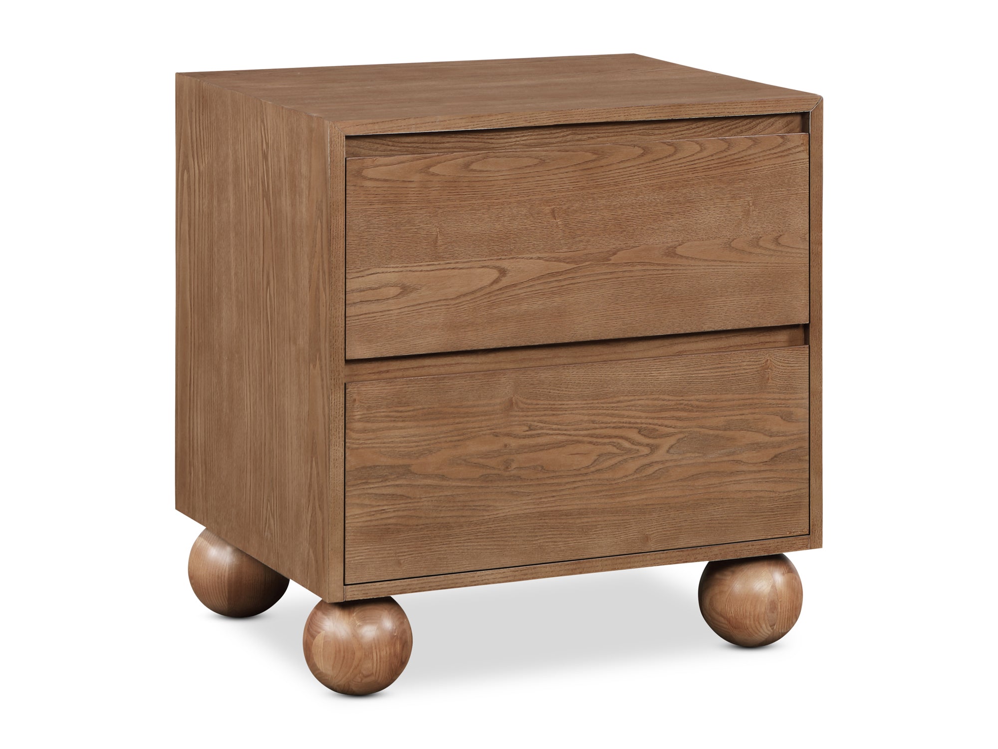Kent Ash Wood 26" Tall 2 Drawer Nightstand – Istanbul Furniture - Home ...