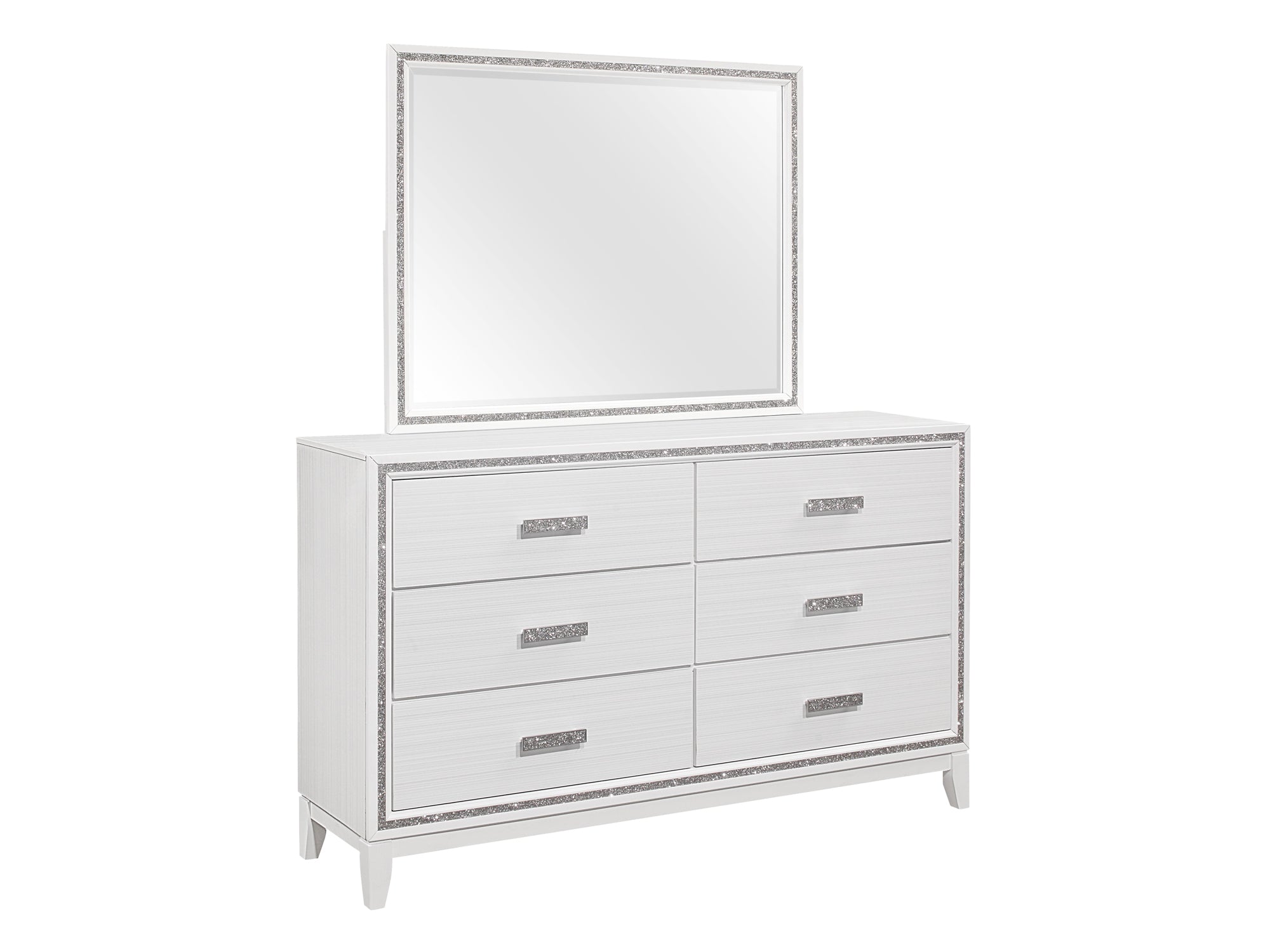 Lily Glo 63" Wide 6 Drawer Dresser With Mirror – Istanbul Furniture ...