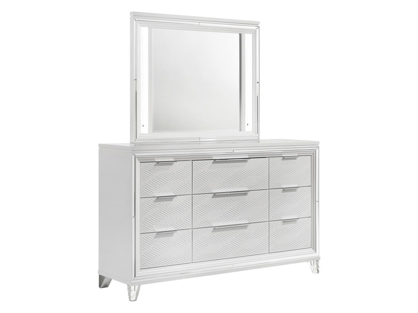 Marmore 63.5" Wide 9 Drawer Dresser With Mirror – Istanbul Furniture ...