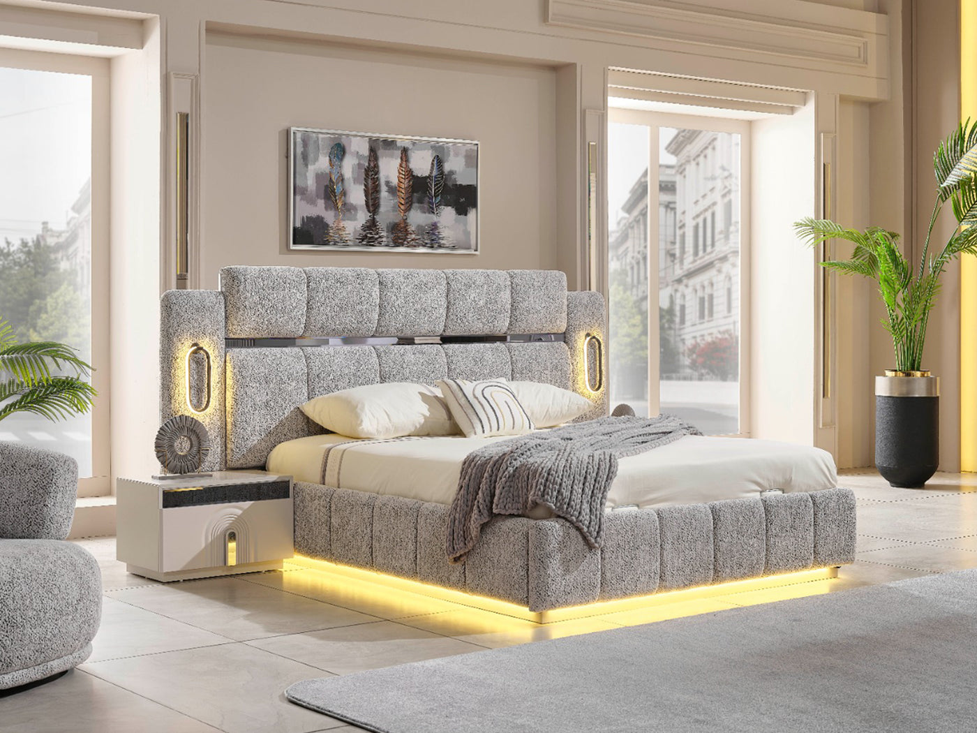 Parma Max Storage Bed – Istanbul Furniture - Home of Unique Turkish ...
