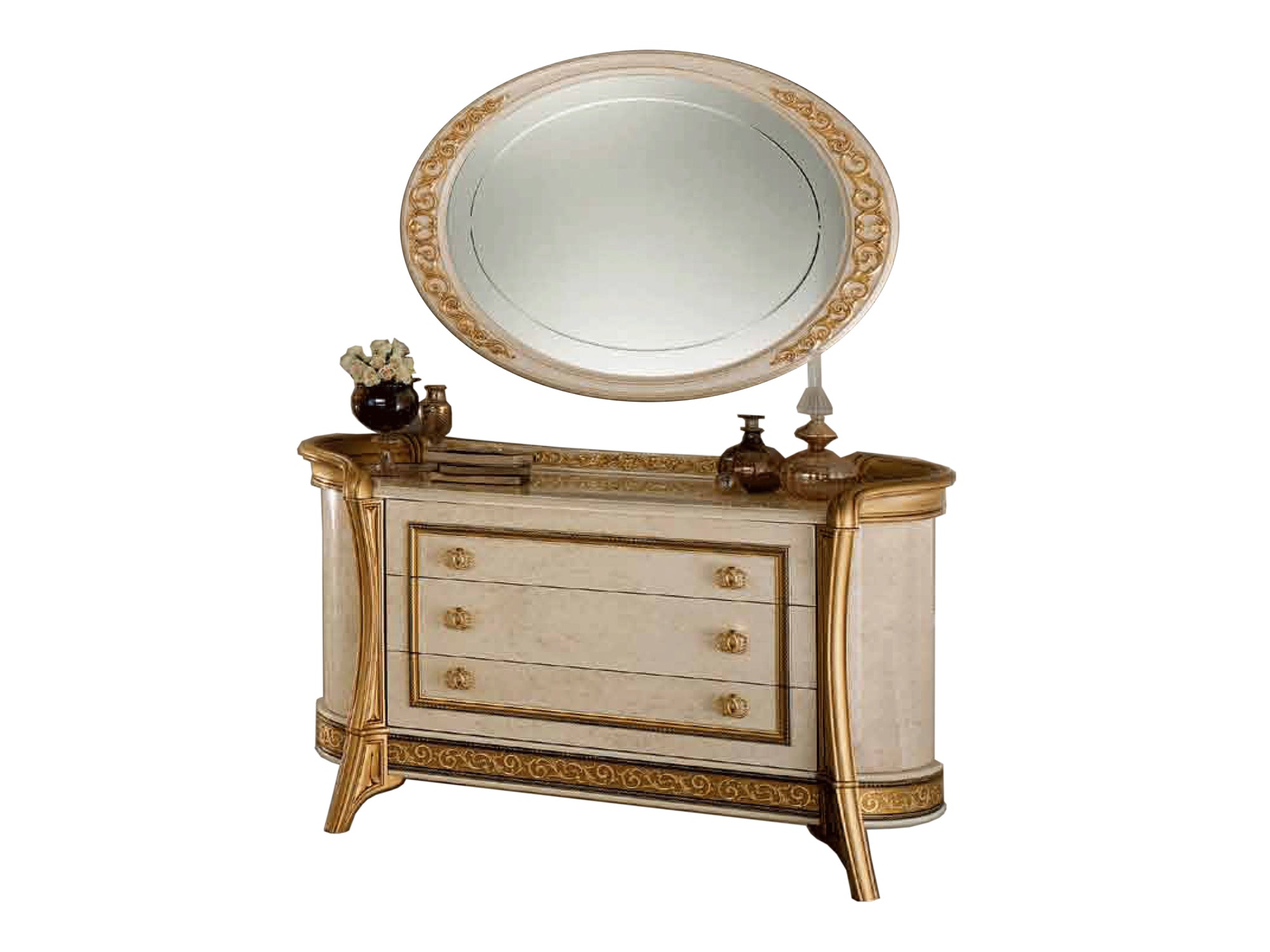 Melodia 57.5" Wide 3 Drawer Dresser With Mirror – Istanbul Furniture ...