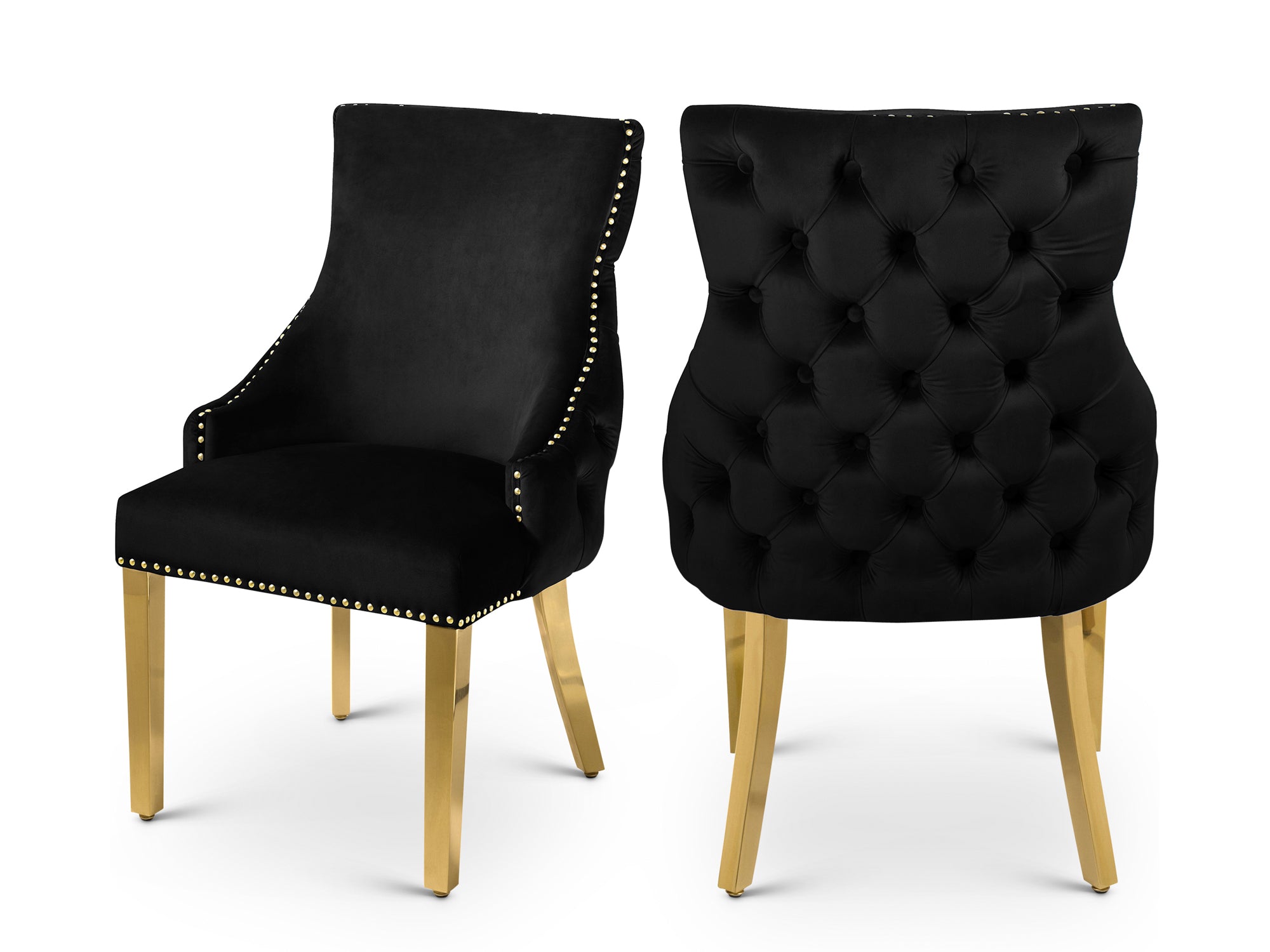Tuft 24" Wide Velvet Dining Chair (Set of 2) – Istanbul Furniture ...