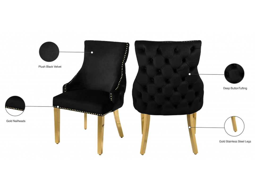 Plush velvet dining chairs store