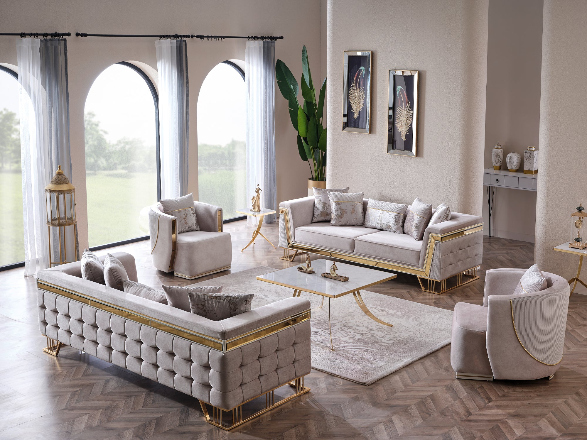 Munich Living Room Set – Istanbul Furniture - Home of Unique Turkish ...
