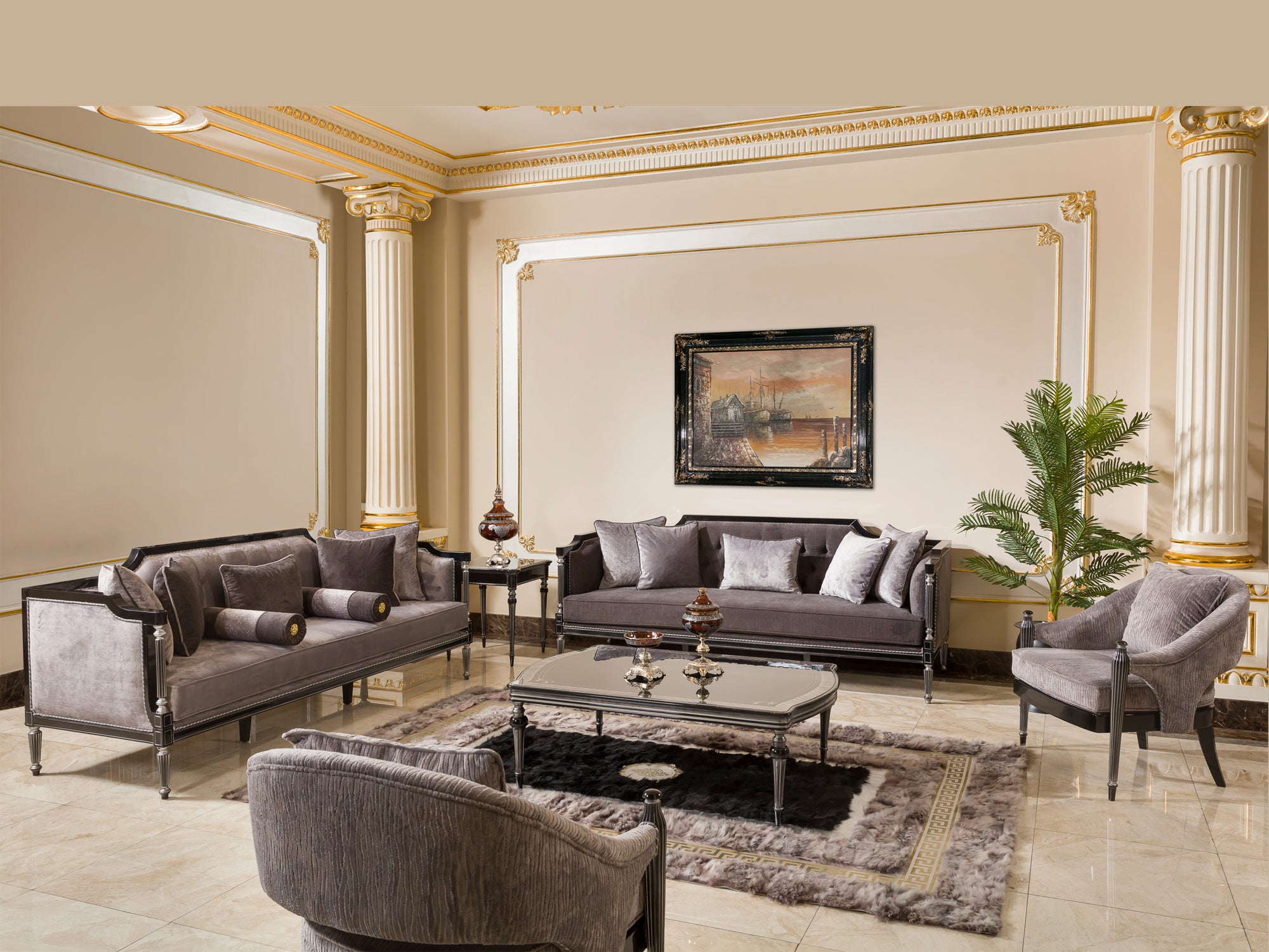 Huma MyL Traditional Living Room Set – Istanbul Furniture - Home of ...