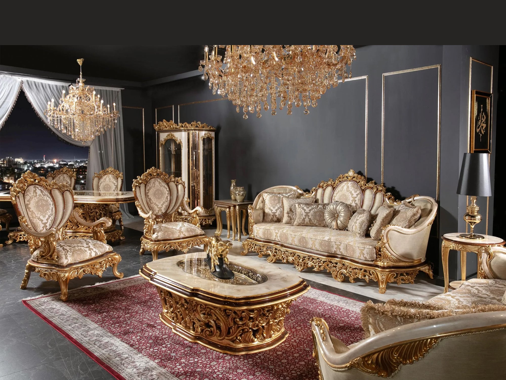Sehzade MyL Traditional Living Room Set – Istanbul Furniture - Home of ...