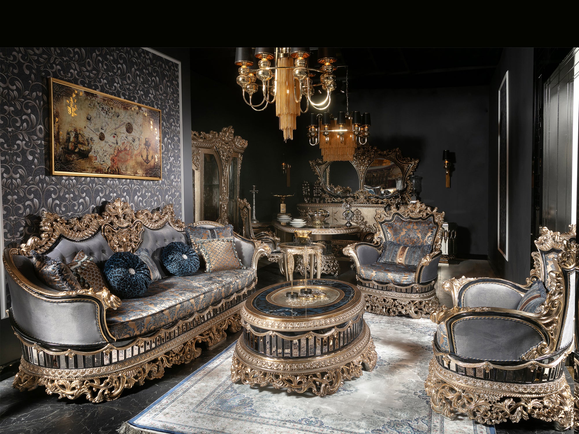 Tac Mahal MyL Traditional Living Room Set – Istanbul Furniture - Home ...