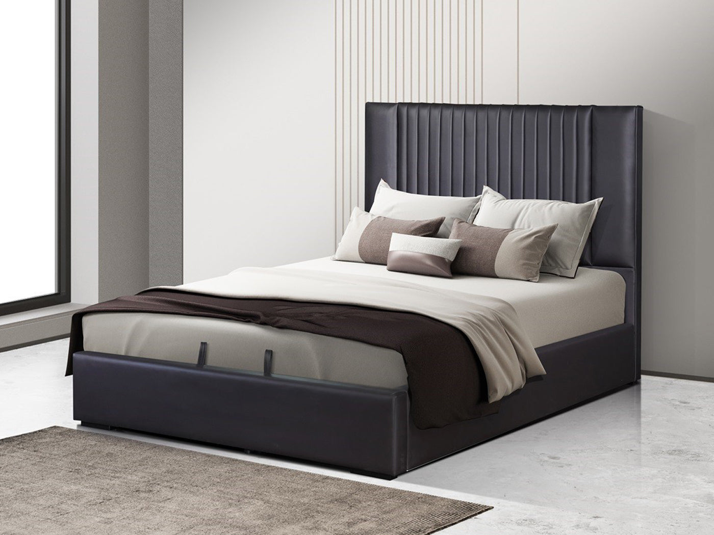 Nara Leather Storage Bed – Istanbul Furniture - Home of Unique Turkish ...