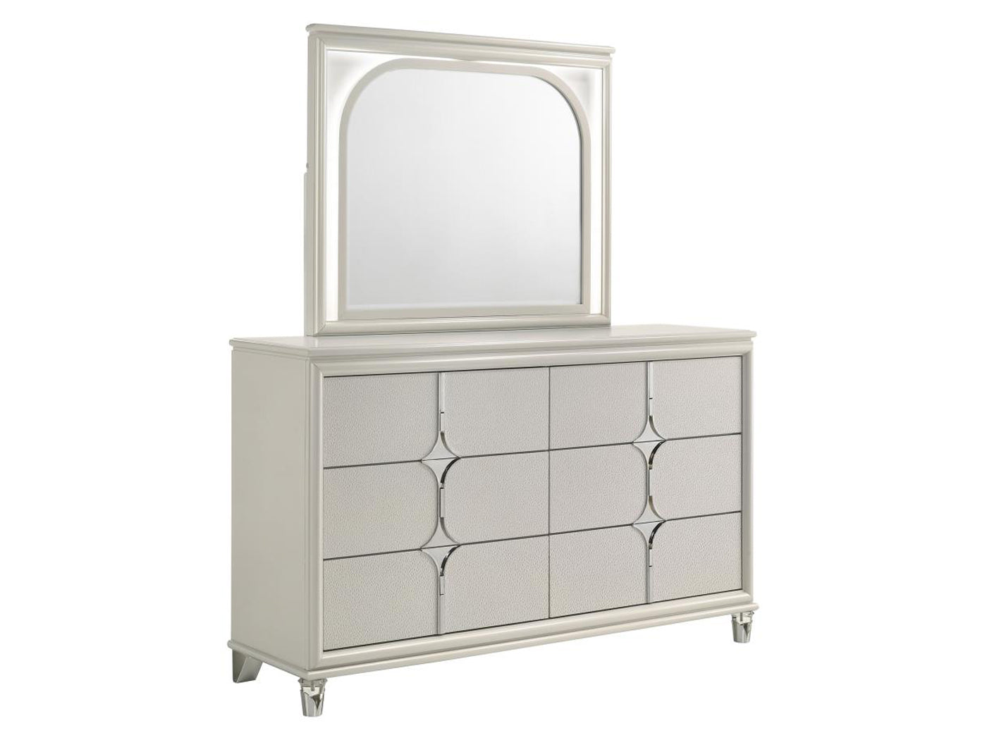 Olivia 63.5" Wide 6 Drawer Dresser With Mirror – Istanbul Furniture ...