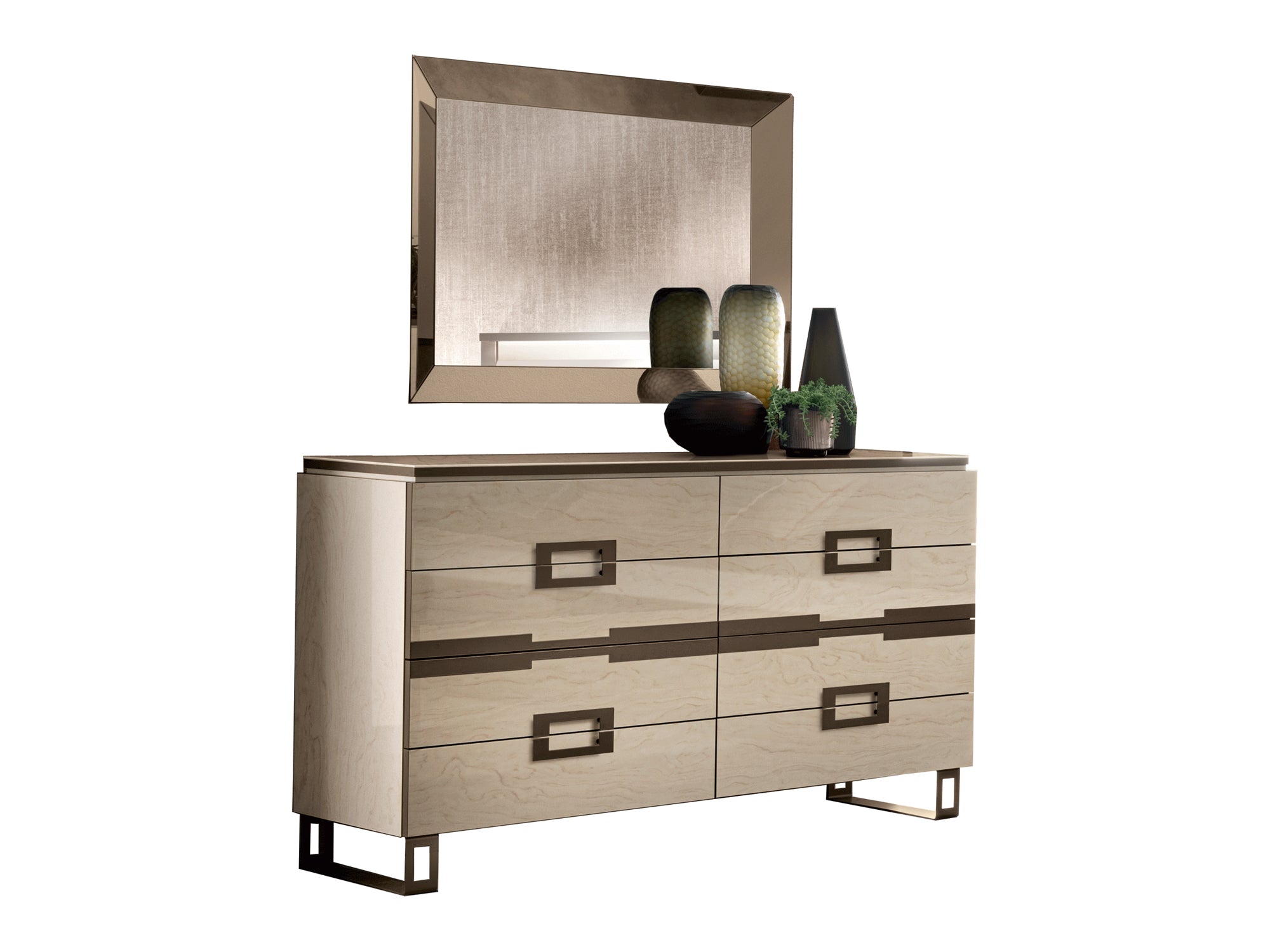 Poesia 65" Wide 8 Drawer Dresser With Mirror – Istanbul Furniture ...
