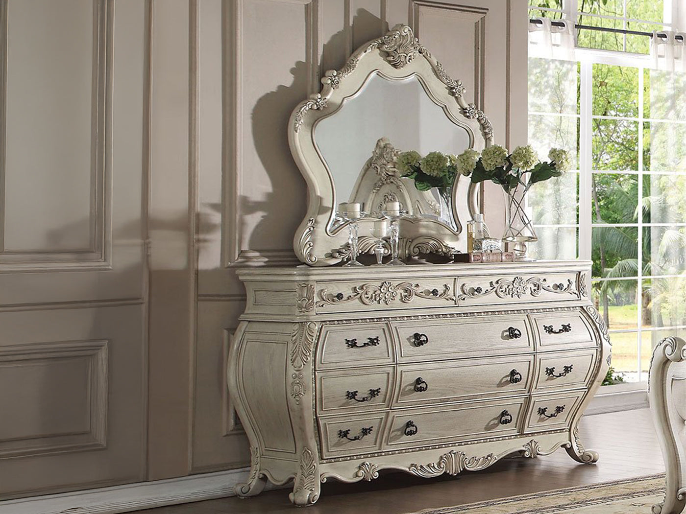 Ragenardus 73" Wide 9 Drawer Dresser With Mirror – Istanbul Furniture ...