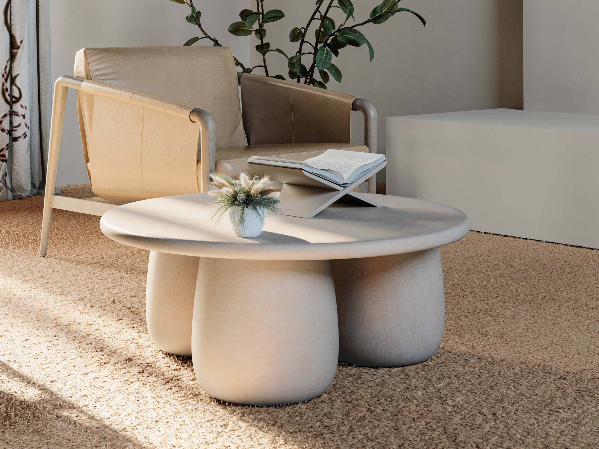 Rahul 34" Wide Round Coffee Table – Istanbul Furniture - Home of Unique ...