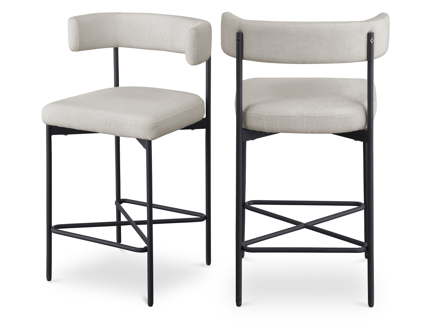 Rivage Linen Textured Bar Stool (Set of 2) – Istanbul Furniture - Home ...
