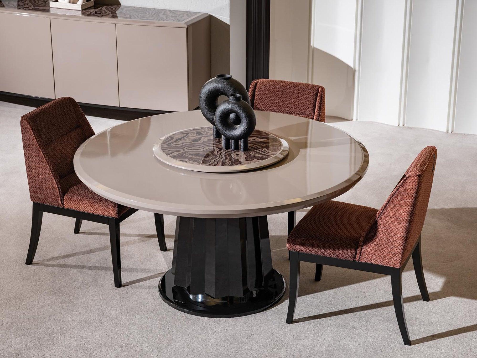 Bentleyar 59" Wide Round Dining Table – Istanbul Furniture - Home of ...