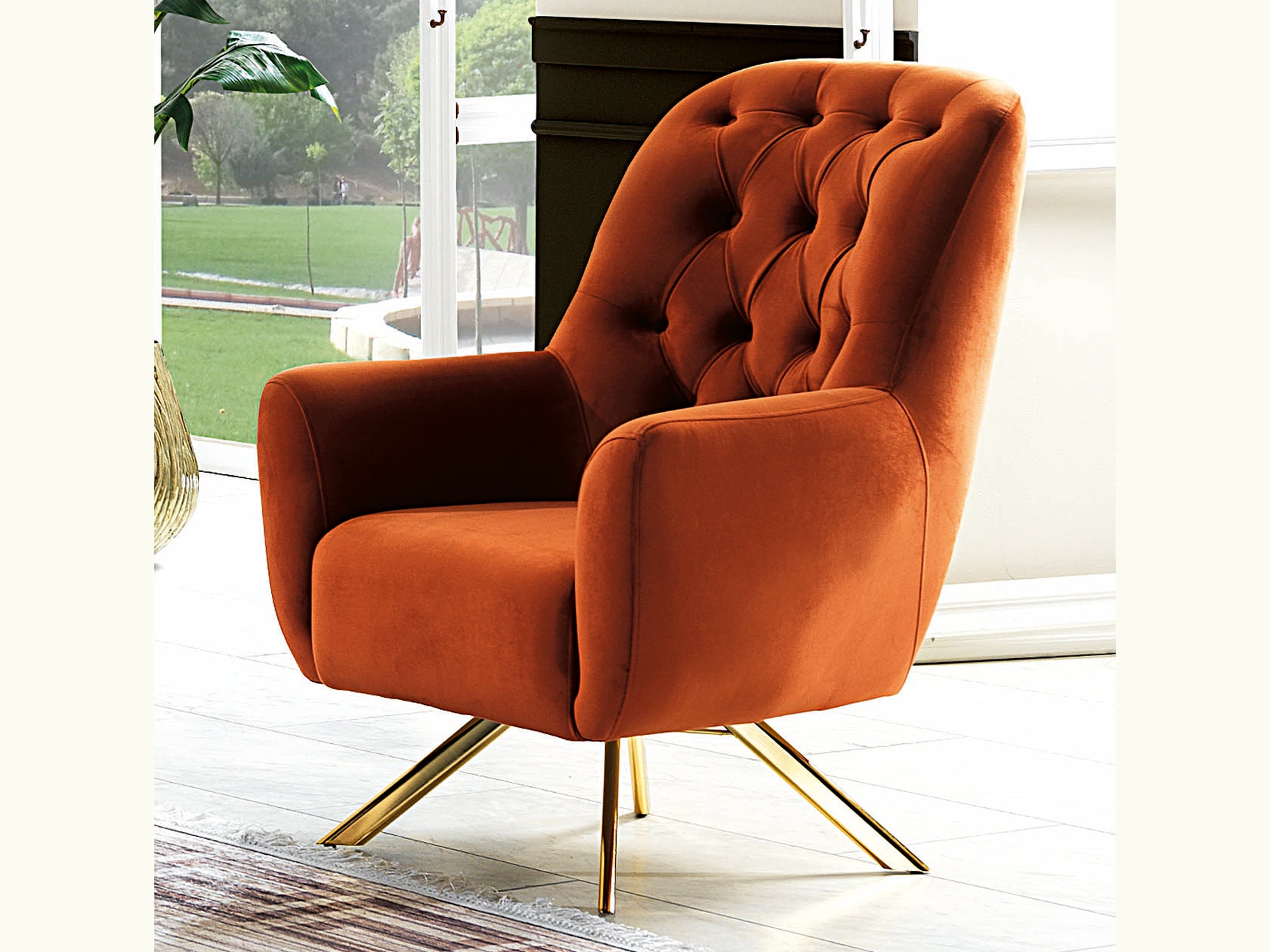 Sahra 31" Wide Tufted Armchair – Istanbul Furniture - Home of Unique ...