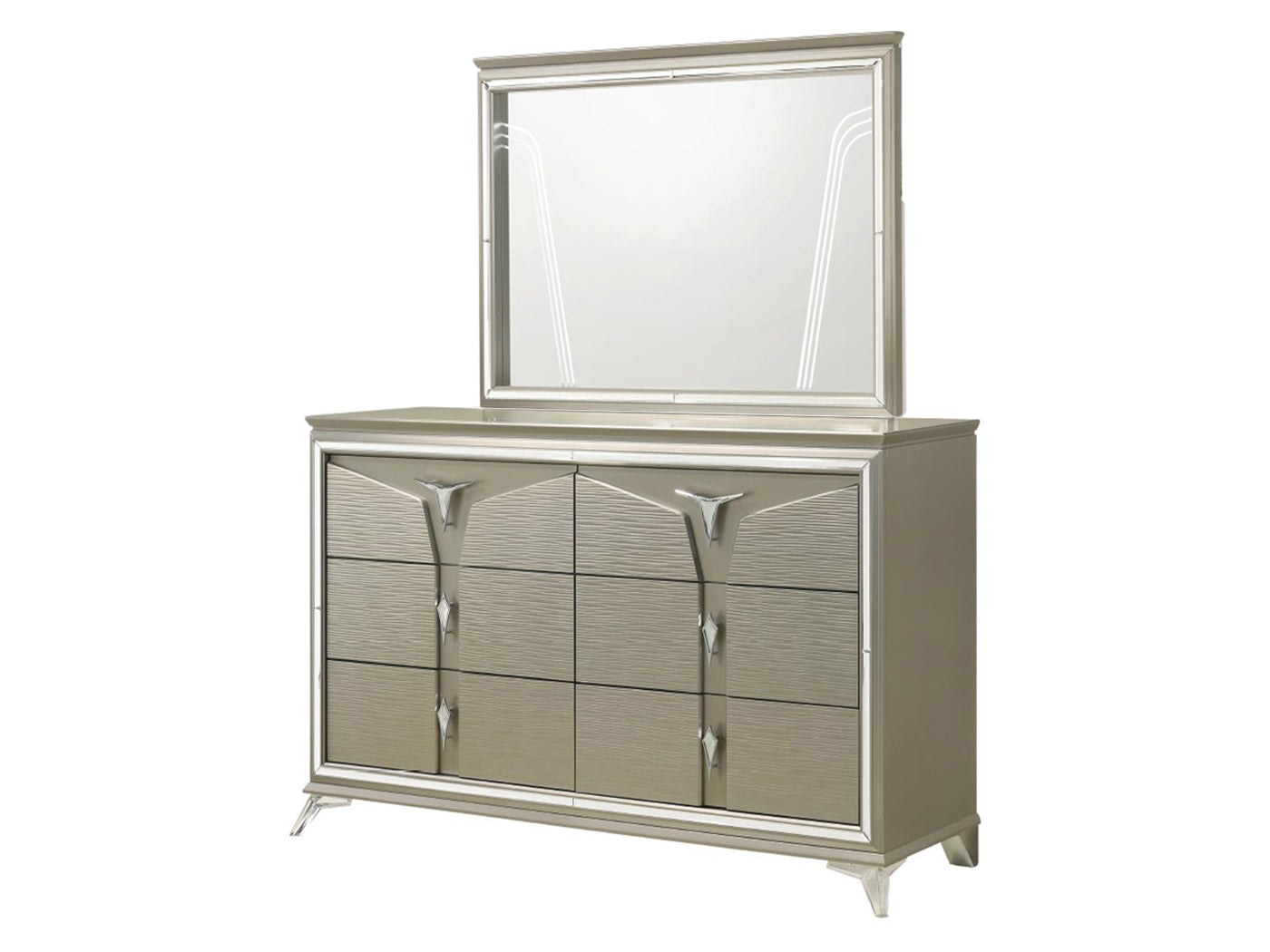 Samantha 68.5" Wide 6 Drawer Dresser With Mirror – Istanbul Furniture ...