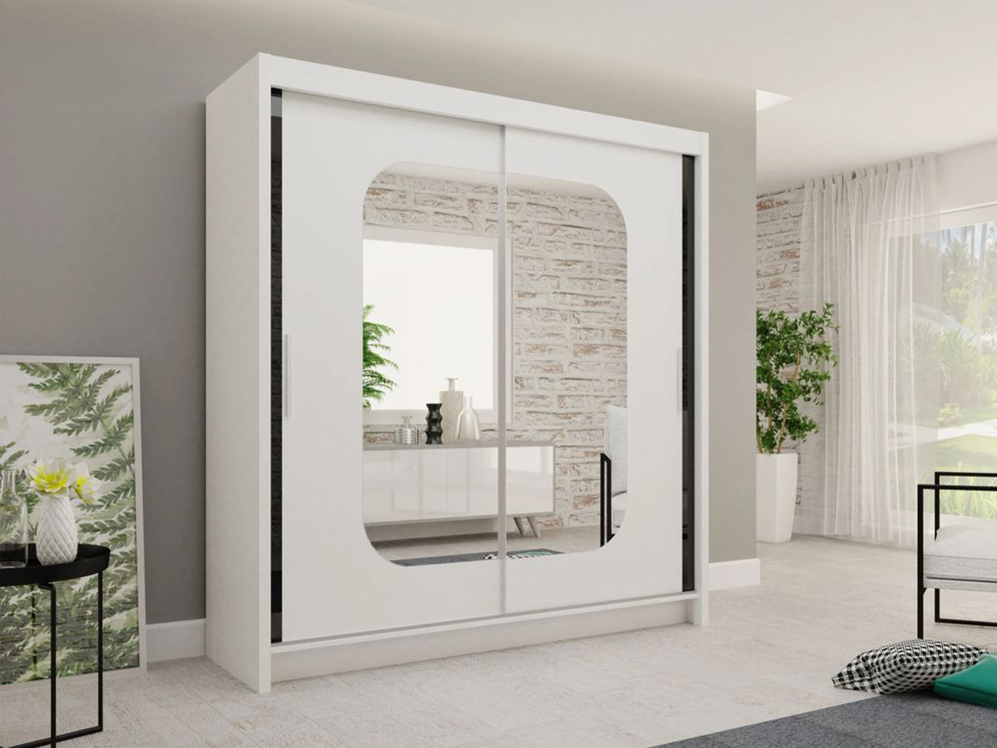 Marika 80" Wide 2 Sliding Door Wardrobe – Istanbul Furniture - Home of ...