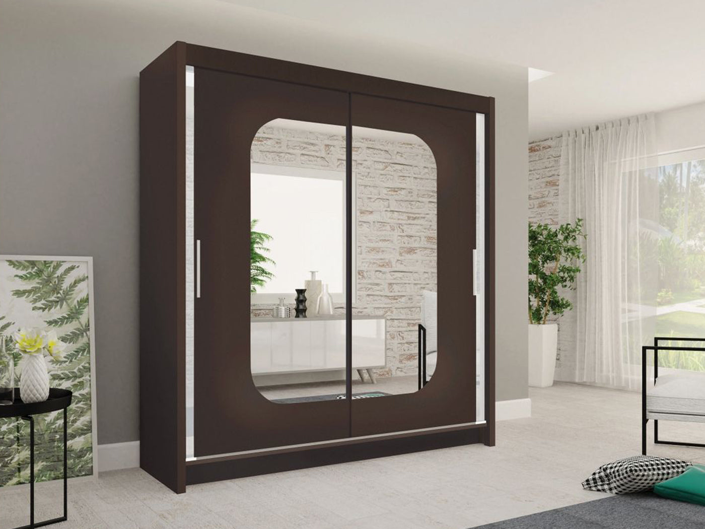 Marika 71" Wide 2 Sliding Door Wardrobe – Istanbul Furniture - Home of ...