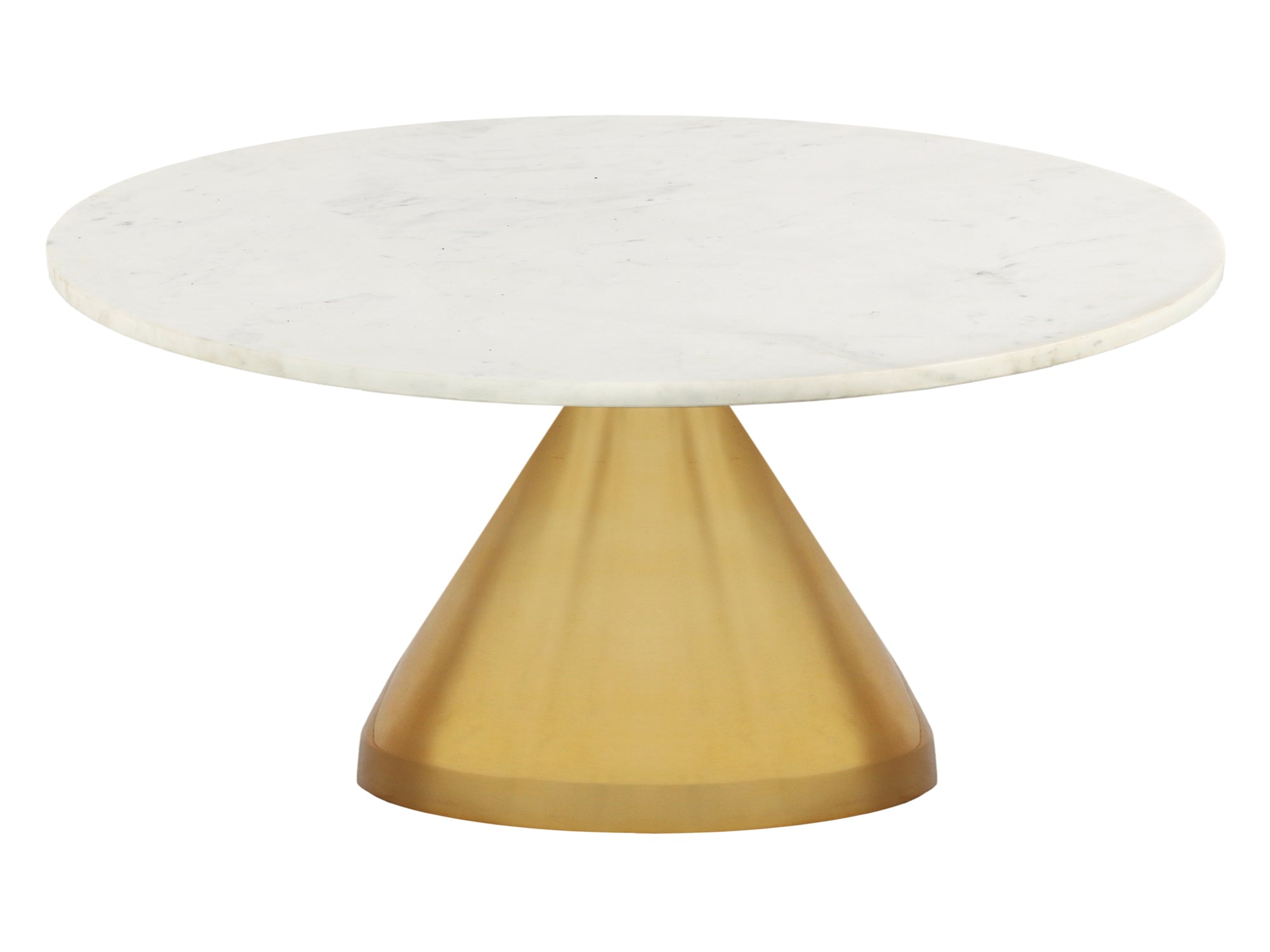 Emery 36" Wide Genuine Marble Round Coffee Table – Istanbul Furniture ...