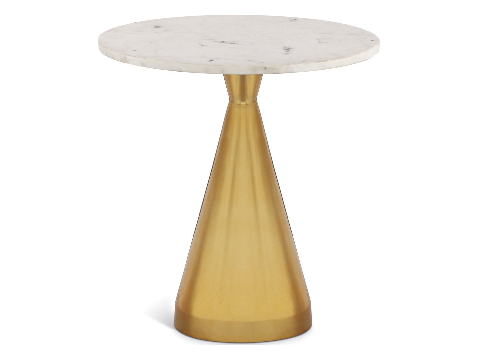 Emery 22" Tall Genuine Marble Round Side Table – Istanbul Furniture ...