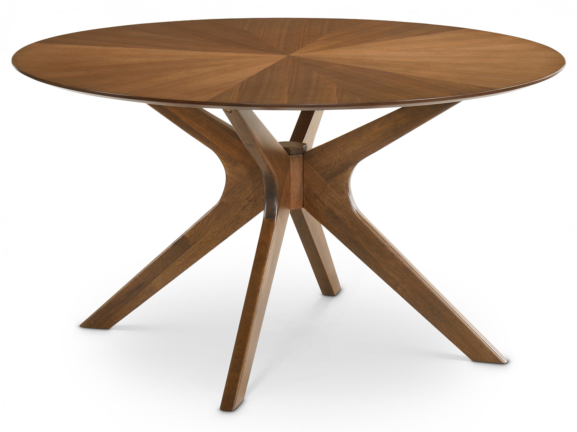 Woodson 54" Wide Walnut Veneer Round Dining Table – Istanbul Furniture ...