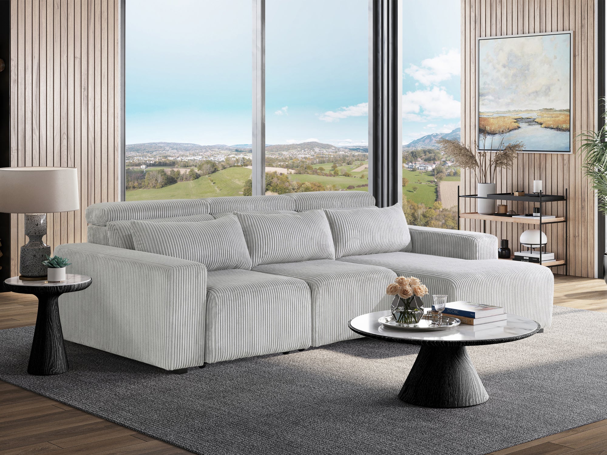 U5945 114" Wide Power Extendable Sectional – Istanbul Furniture - Home ...