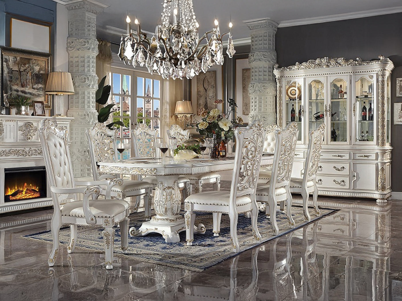 Vendome 8-10-12 Person Extendable Dining Room Set – Istanbul Furniture ...